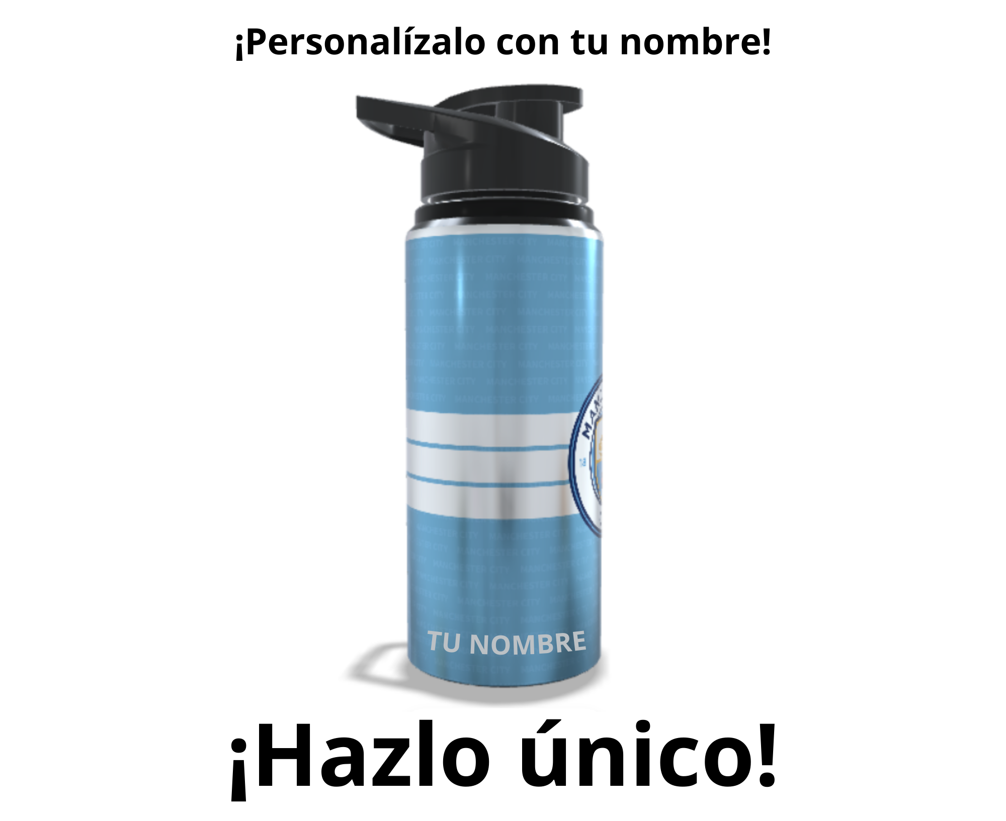 Termo Manchester City de Aluminio Personalizable - AJsublim