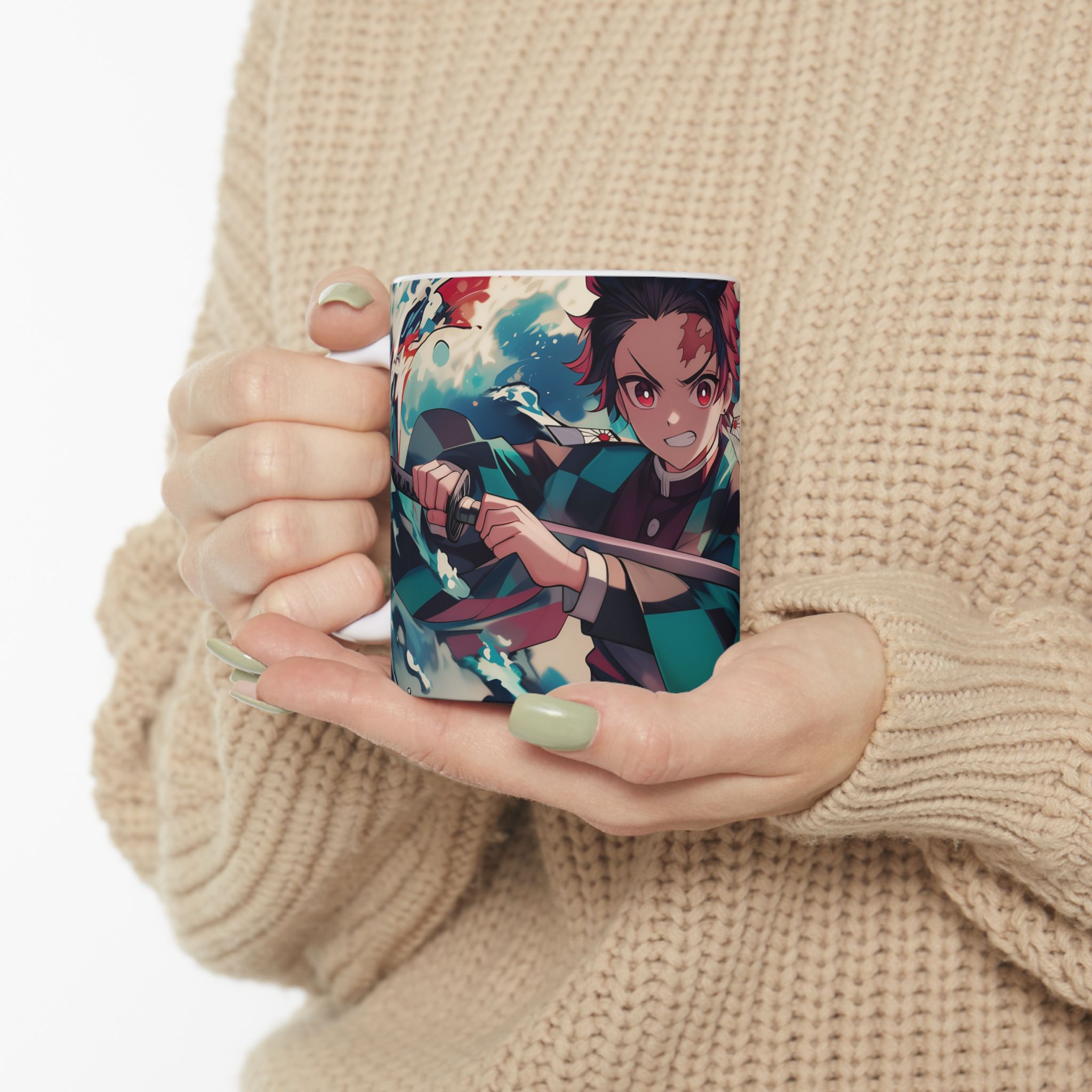 Taza Tanjiro Water Breathing - Inspirada en Kimetsu no Yaiba - AJsublim